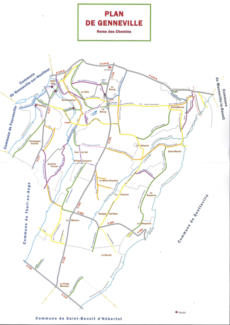 Plan de la commune - Mairie de Genneville