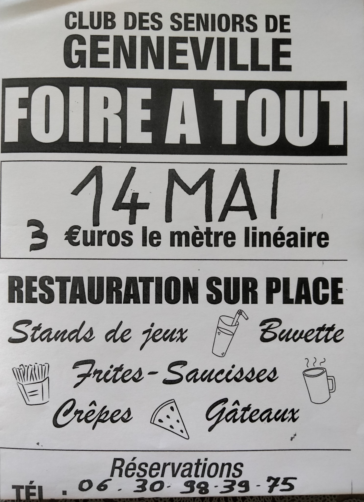 FOIRE A TOUT DU CLUB DES SENIORS - Mairie de Genneville